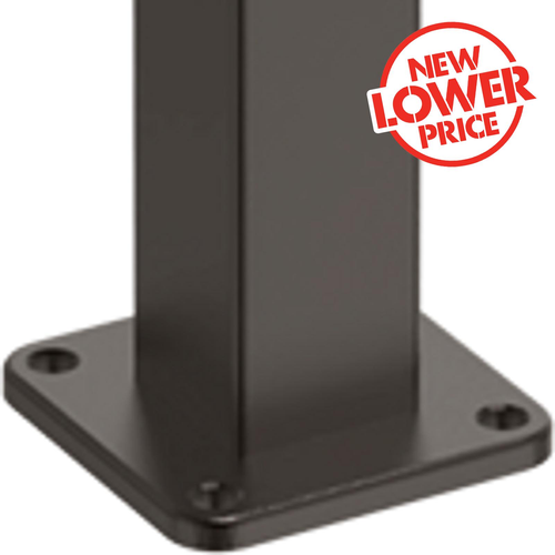ProtectorAl 50 x 50 x 1300mm Black Aluminium Pool and Garden Flanged ...