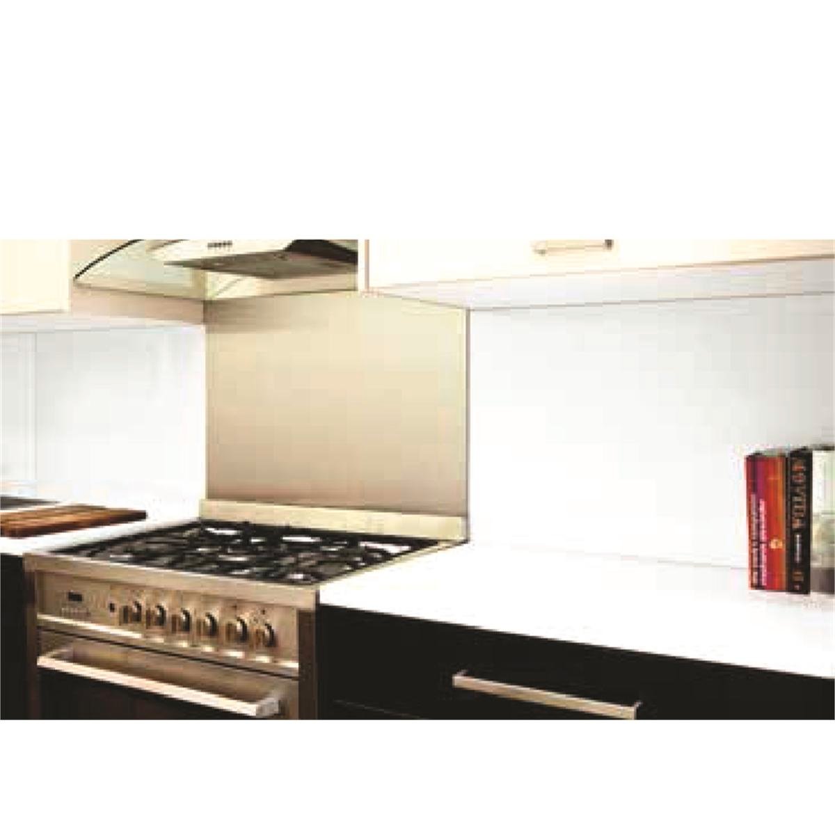 Highgrove 1200 x 570 x 6mm Winter White Glass Splashback - Bunnings ...
