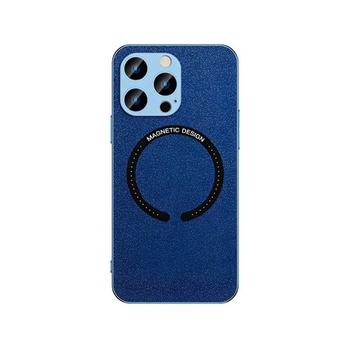Iphone Magsafe Leather Case leather Dark Blue 14 Pro Case Cover ...