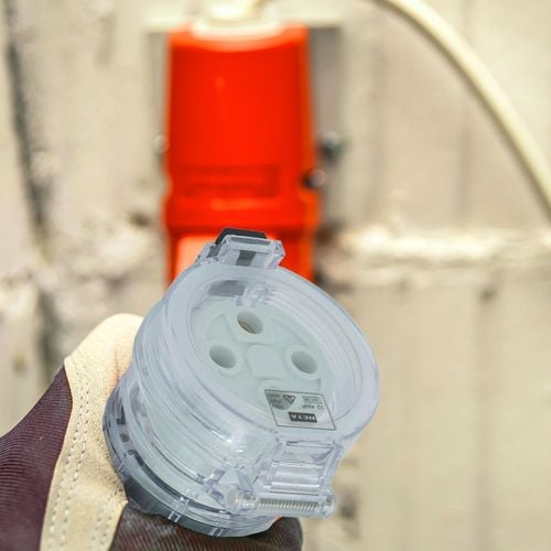 Deta 32A 500V Industrial 4 Pin Round Straight Socket - Bunnings Australia