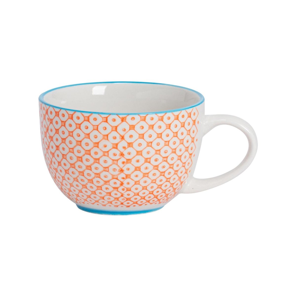 Nicola Spring Hand-printed Cappuccino Cup - Japanese Style Porcelain ...