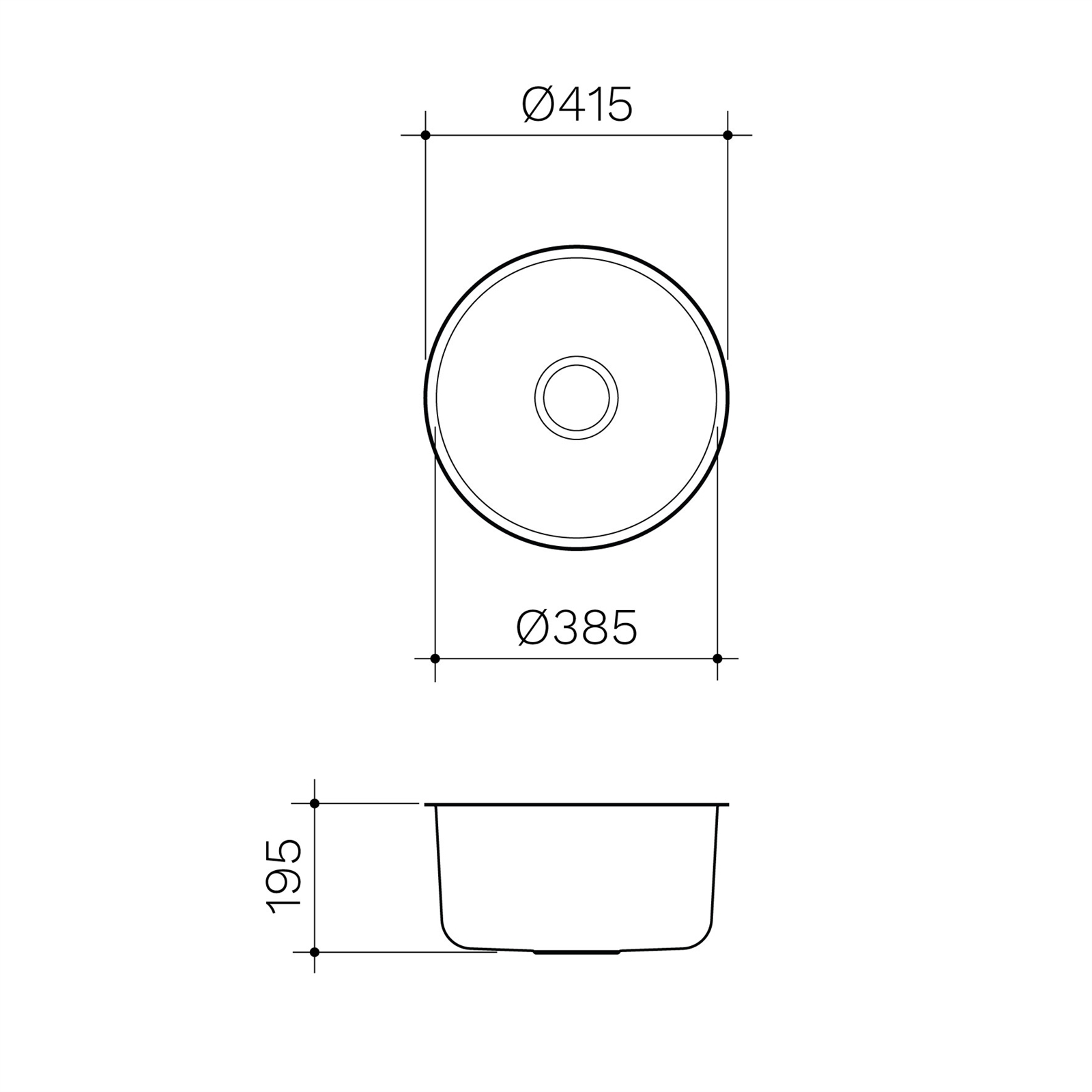 Clark Round Bowl Undermount Sink - Bunnings Australia
