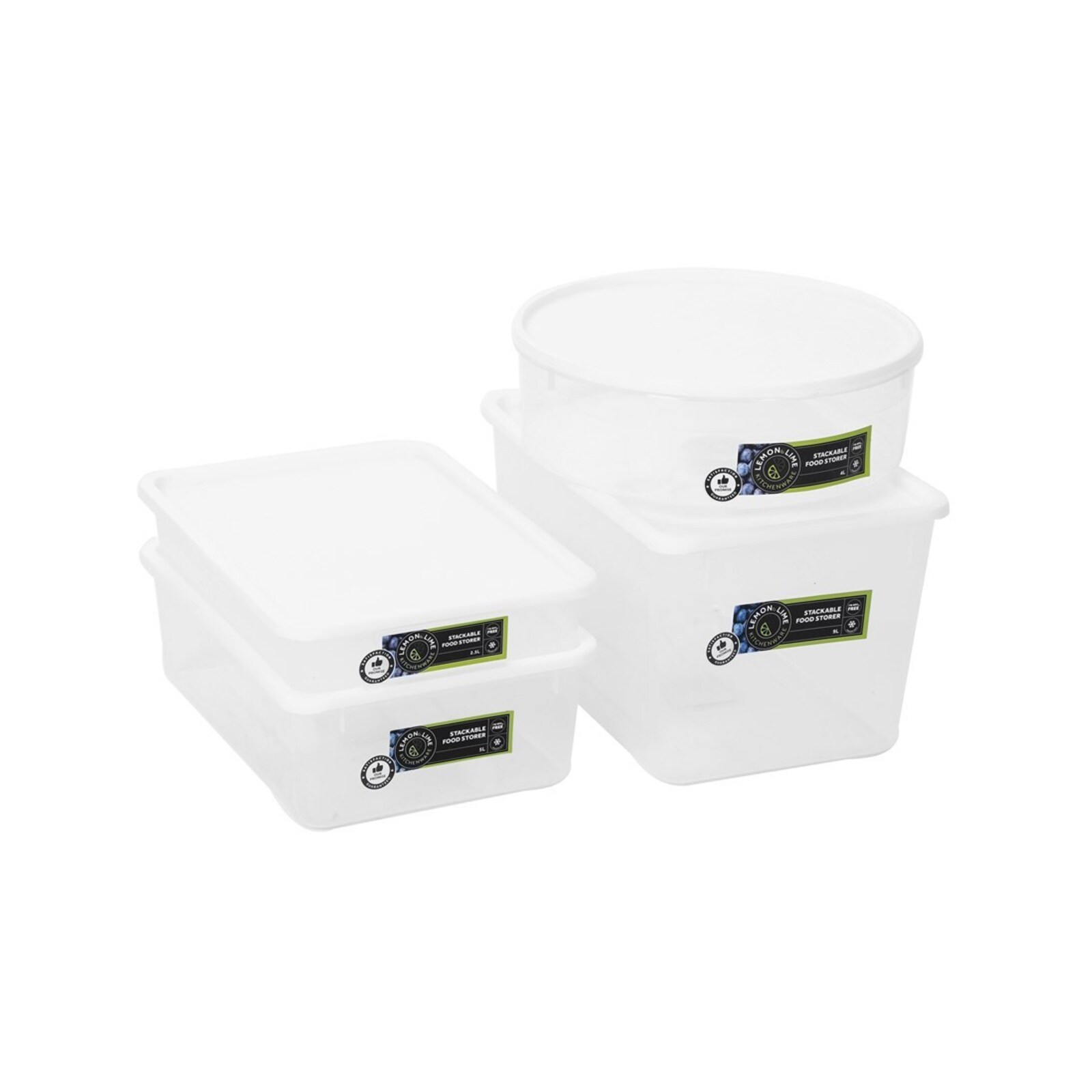 2pk Lemon & Lime Keep Fresh 11.5L/36cm Rectangle Food Container ...