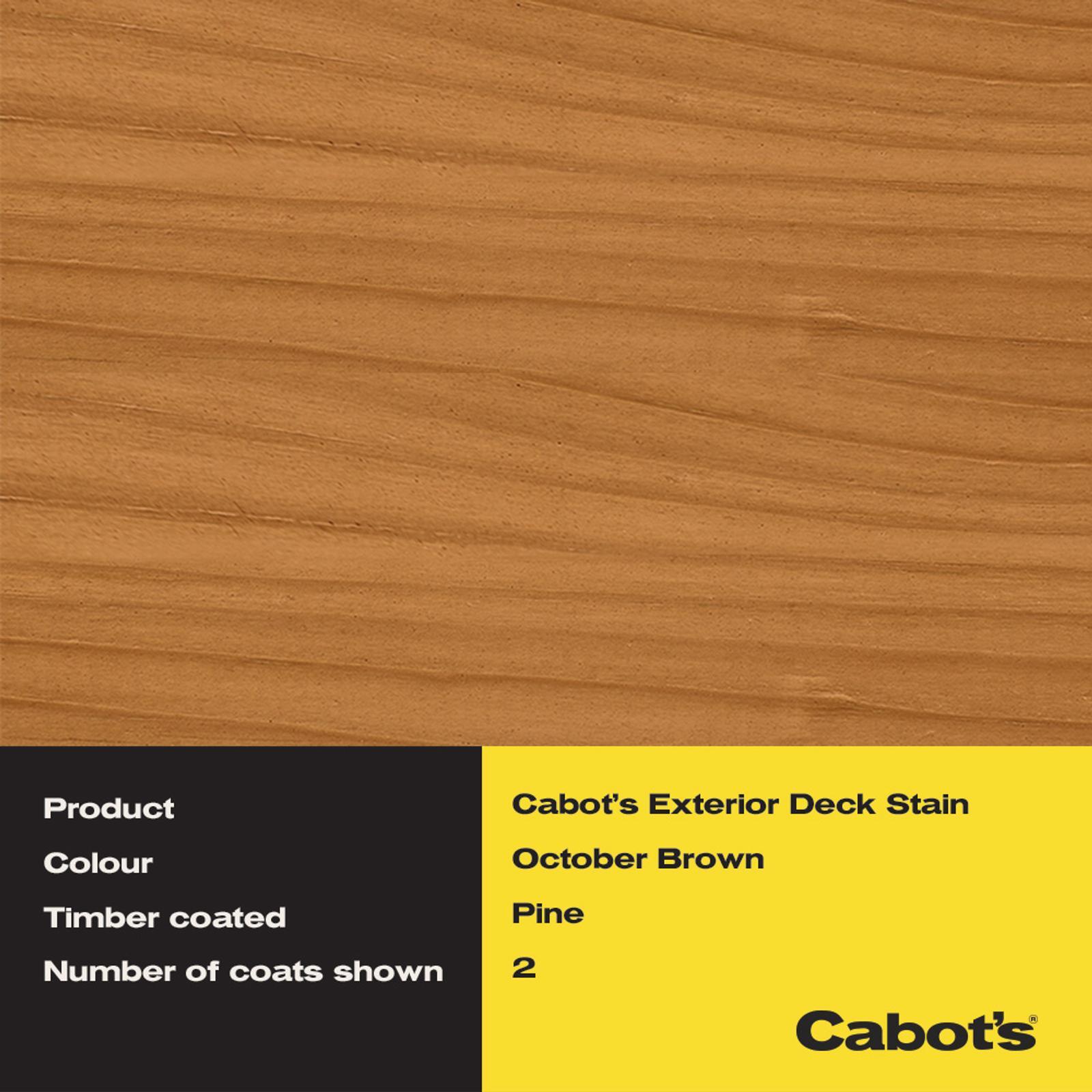 Cabot's 4L October Brown Deck And Exterior Oil Based Timber Stain ...