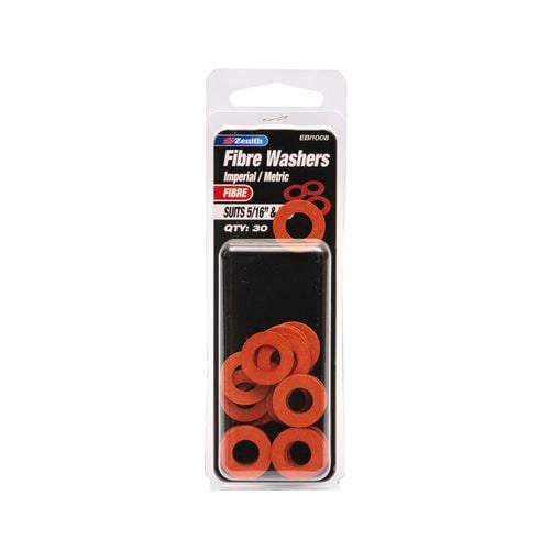 Zenith 5/16" And M8 Fibre Washer - 30 Pack - Bunnings Australia