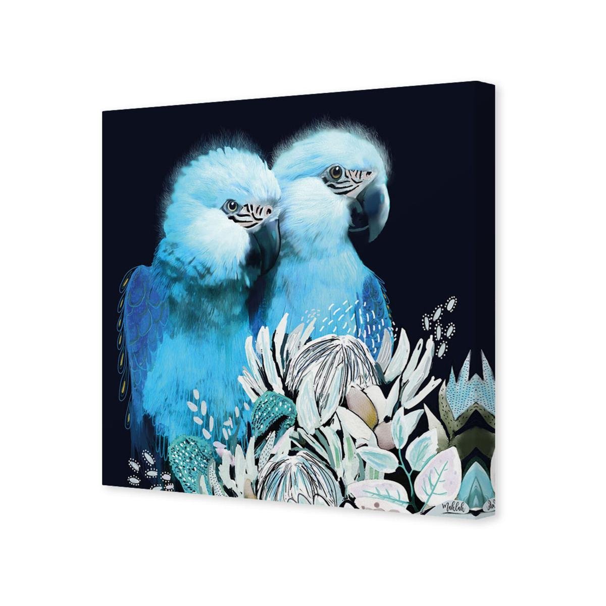 Parrot Pair By Inkheart Canvas Print Wall Art - 90cm X 90cm - Bunnings ...