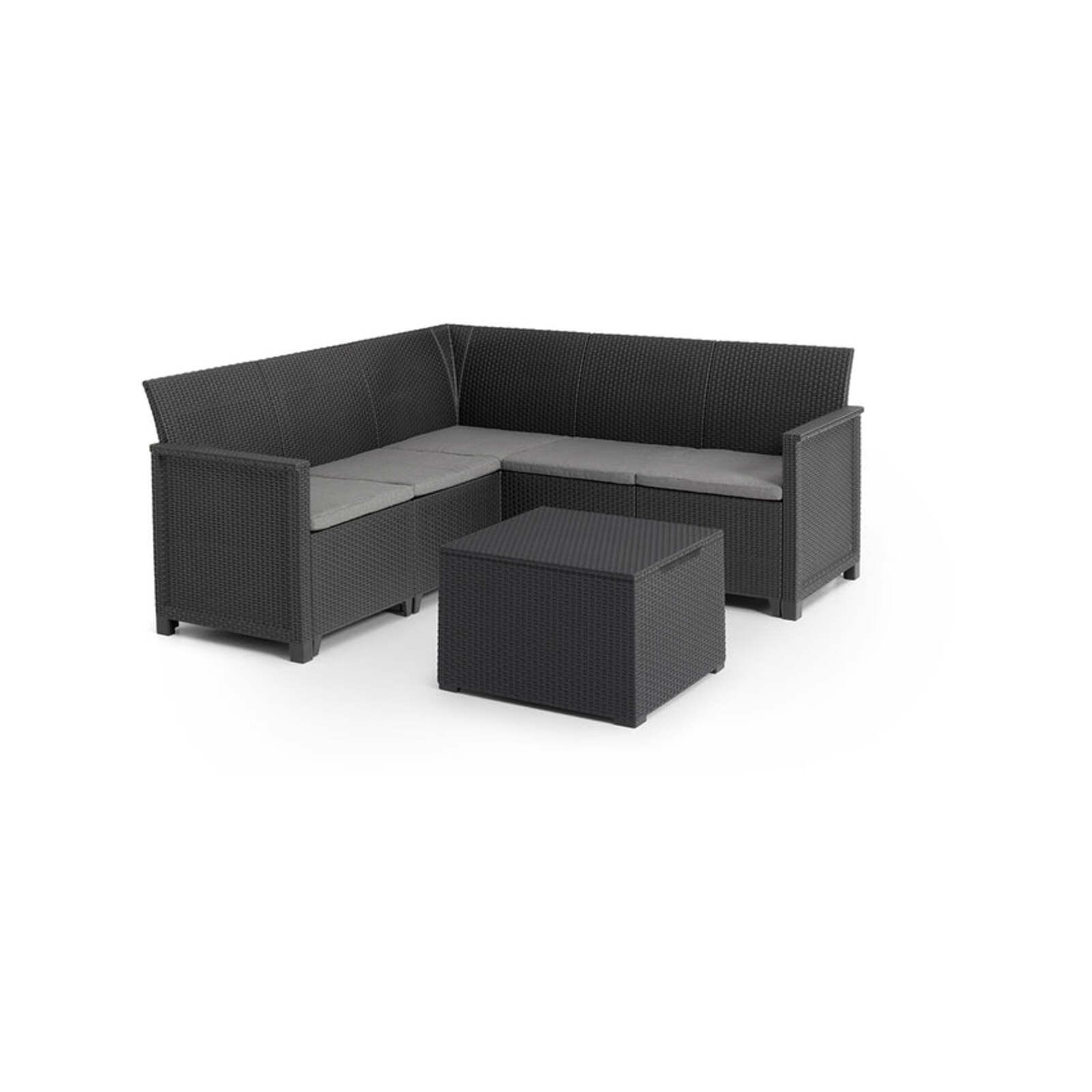 Keter Emma Outdoor Corner Lounge with Storage Table - Bunnings Australia