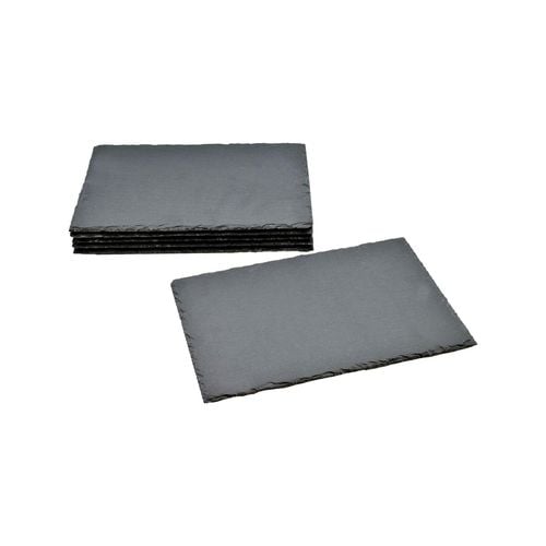 Argon Tableware Rectangular Natural Slate Placemats - 30x20cm - Set Of ...