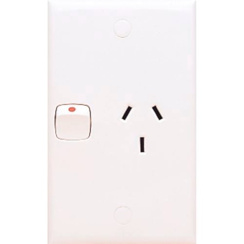 HPM Single Powerpoint 15 Amp Vertical White - Bunnings New Zealand