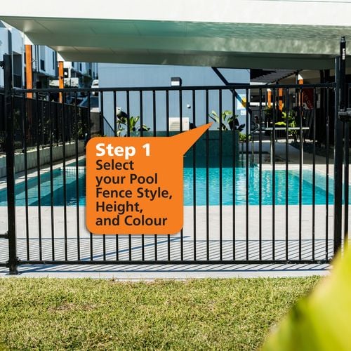 ProtectorAl 2400 x 1200mm Black Aluminium Flat Top Pool Fence Panel ...