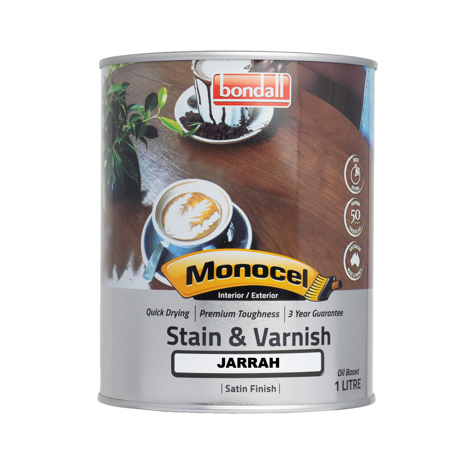 Bondall 1L Jarrah Monocel Stain And Varnish - Bunnings Australia