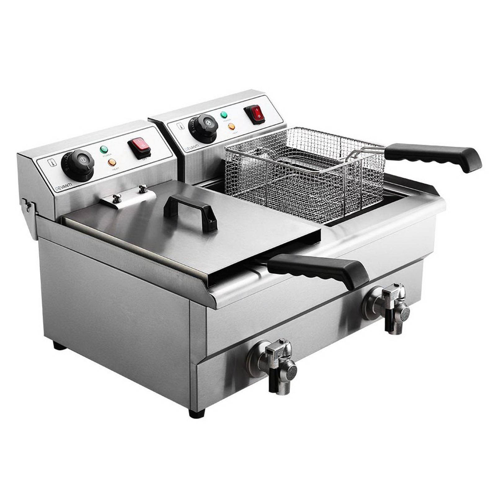 Devanti Electric Deep Fryer Twin Frying Basket - Bunnings Australia