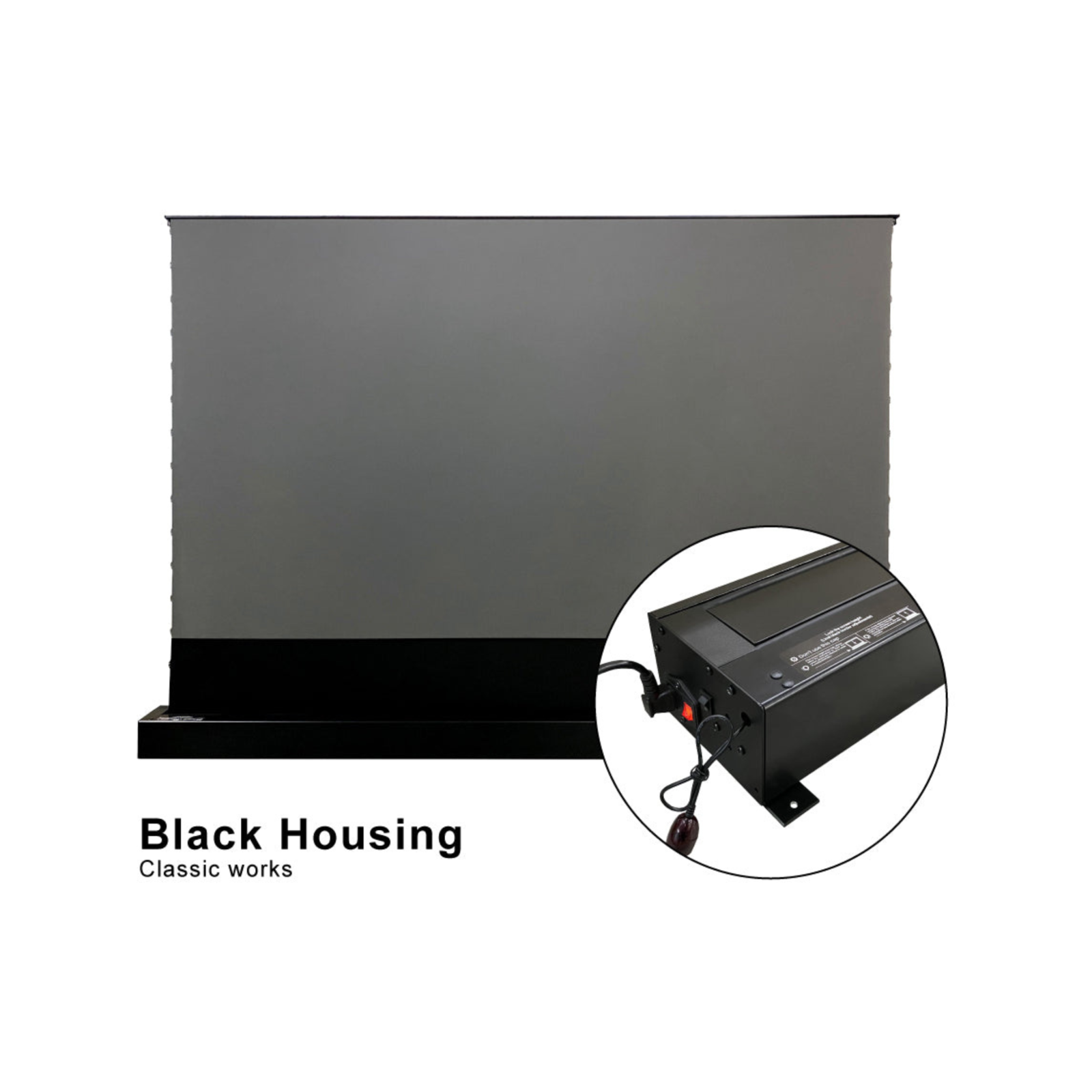 VIVIDSTORM 120Inch Black S PRO P Electric Tension Floor Screen for UST ...
