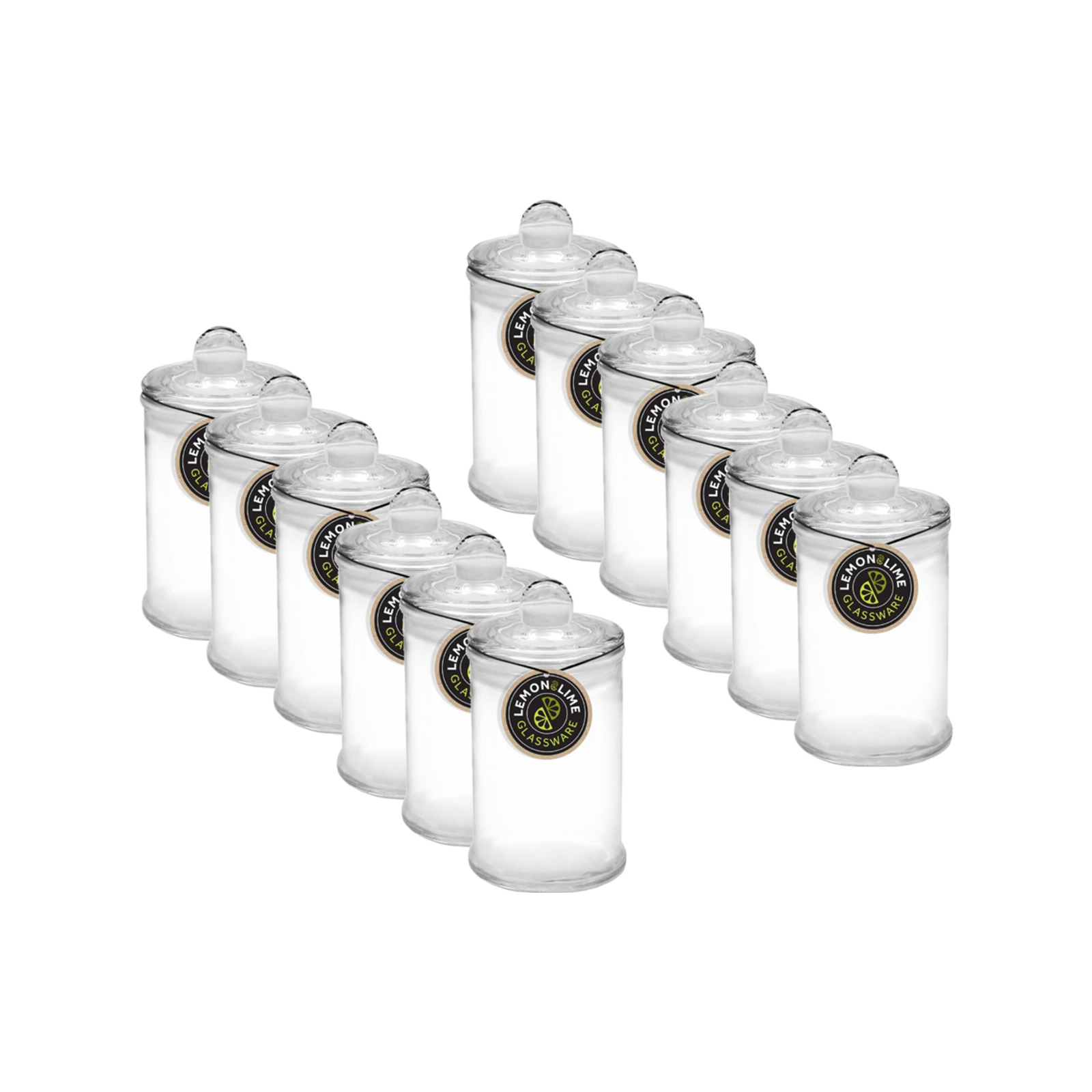 12pk Lemon & Lime 150ml/11x6cm Glass Multipurpose Jar - Clear ...