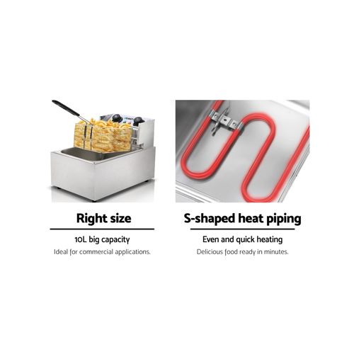 Devanti Electric Deep Fryer Stainless Steel - Bunnings Australia