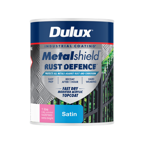 Dulux 1L Extra Bright Base Satin Metalshield Rust Defence - Bunnings ...