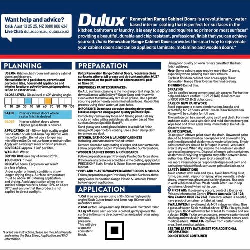 Dulux 1L Diplomatic Satin Renovation Range Cabinet Doors - Bunnings ...