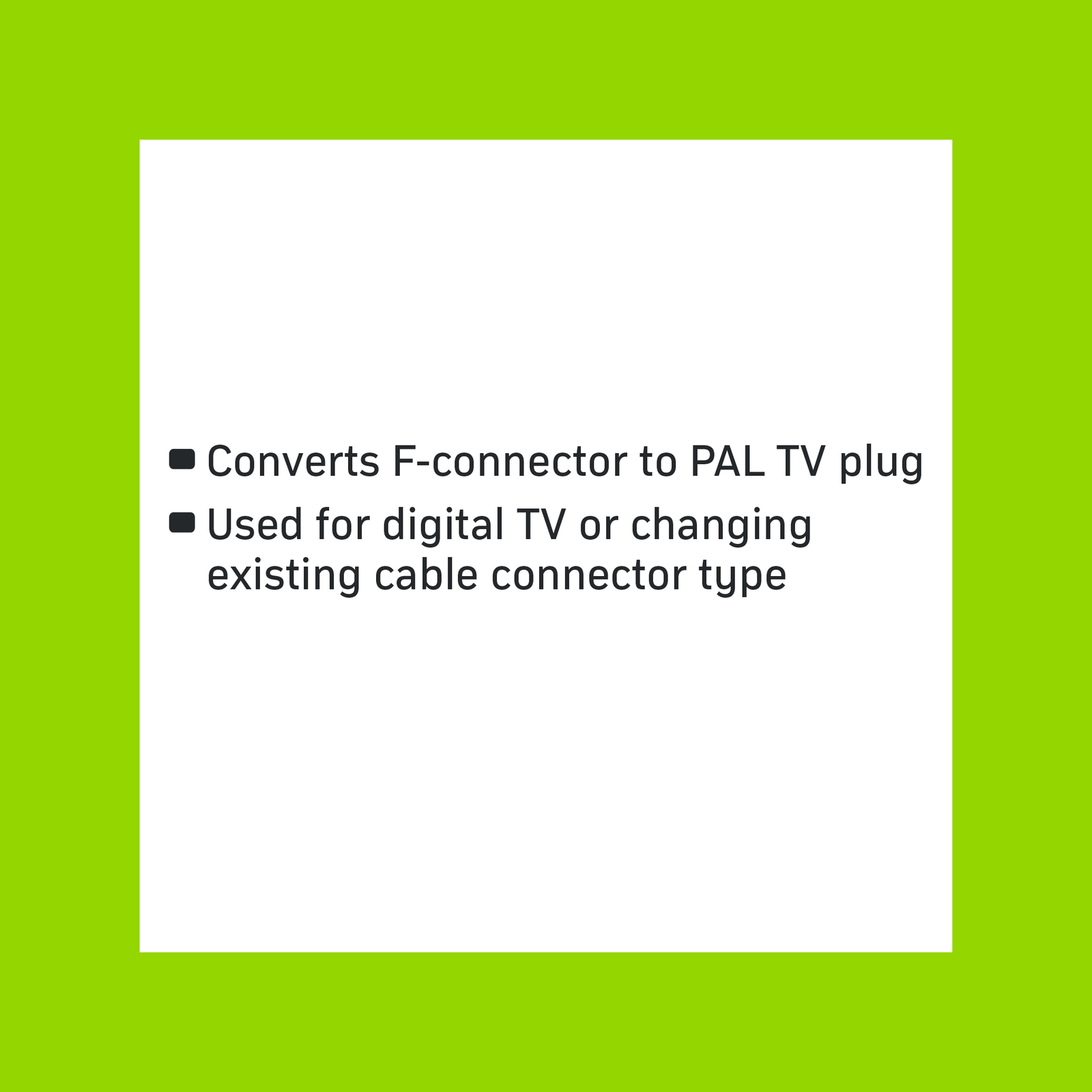 Antsig F Socket to Pal Plug - Bunnings Australia