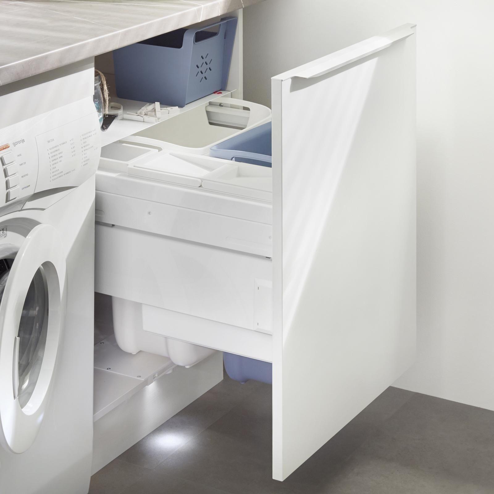 Hafele 2 x 33 + 1 x 12 + 1 x 2.5L White Laundry Carrier - Bunnings ...