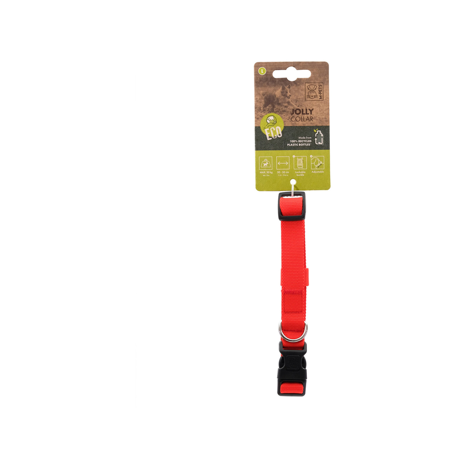 M-Pets Large Jolly Eco-Friendly Dog 50cm Collar Red - Bunnings Australia