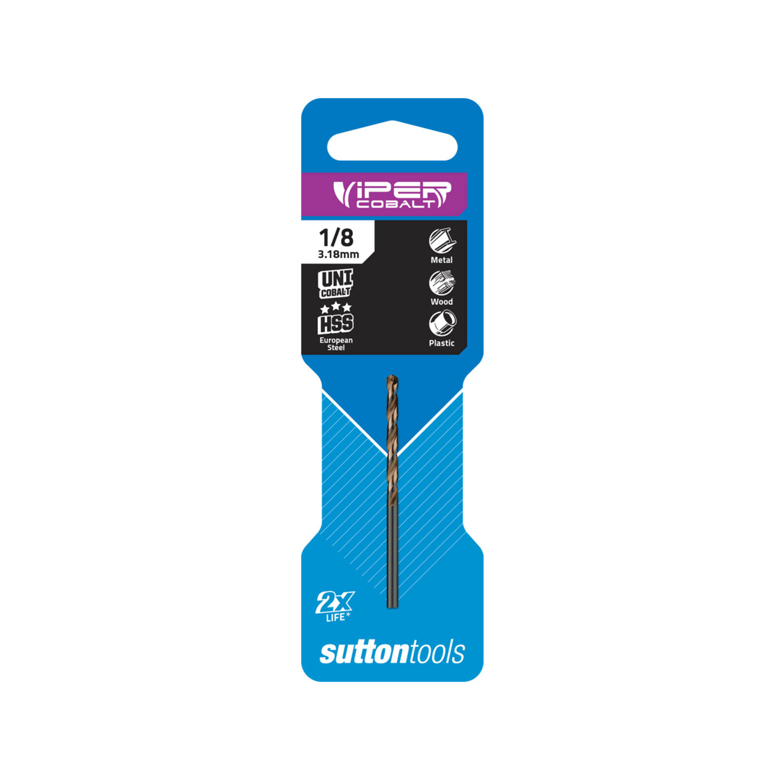 Sutton Tools 1/8" Viper Cobalt Jobber Drill Bit - Bunnings Australia