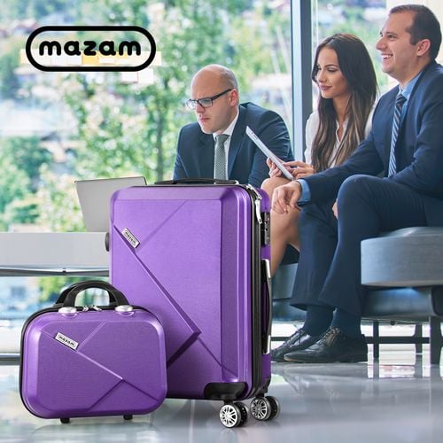Mazam 2PCS Luggage Suitcase Set TSA Lock Purple - Bunnings Australia