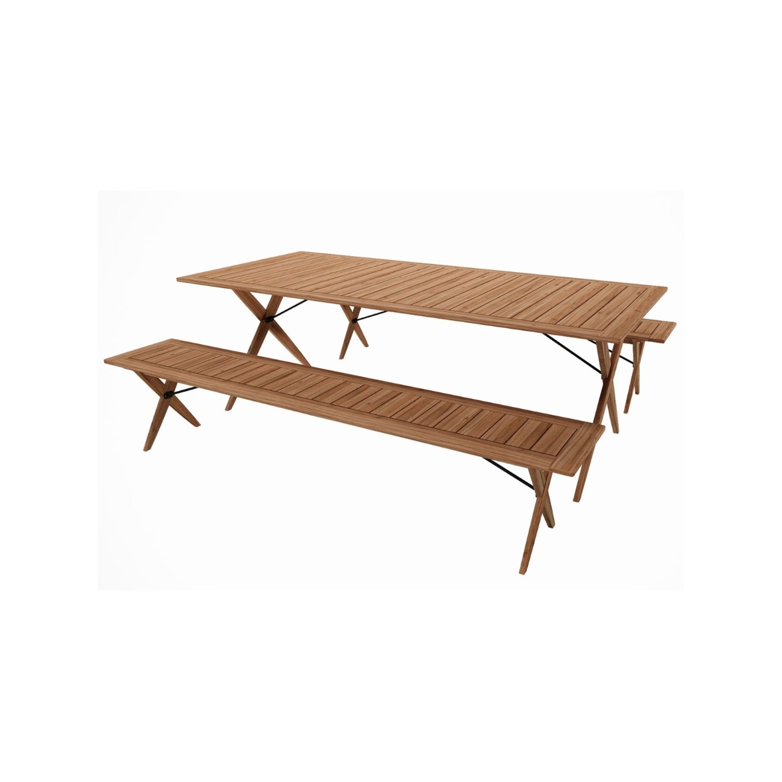 Wooden Outdoor Table And Bench Seats Bunnings