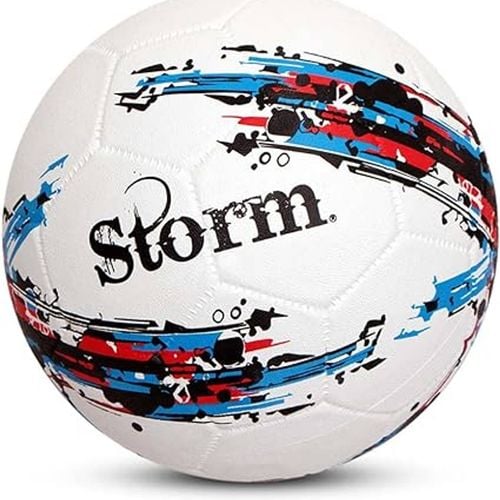 Nivia Storm Football (White, Size 5) | Rubberized Moulded | Suitable ...