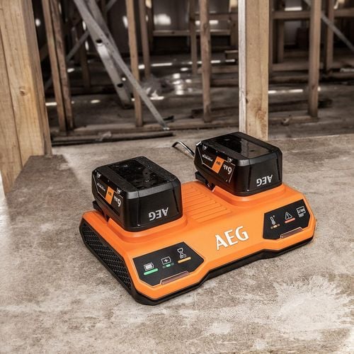 AEG 18V Dual Port Simultaneous Rapid Charger A18DPC0 - Bunnings New Zealand