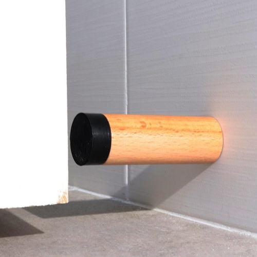 Adoored 75mm Light Stain Timber Bullet Door Stop - Light Stain ...