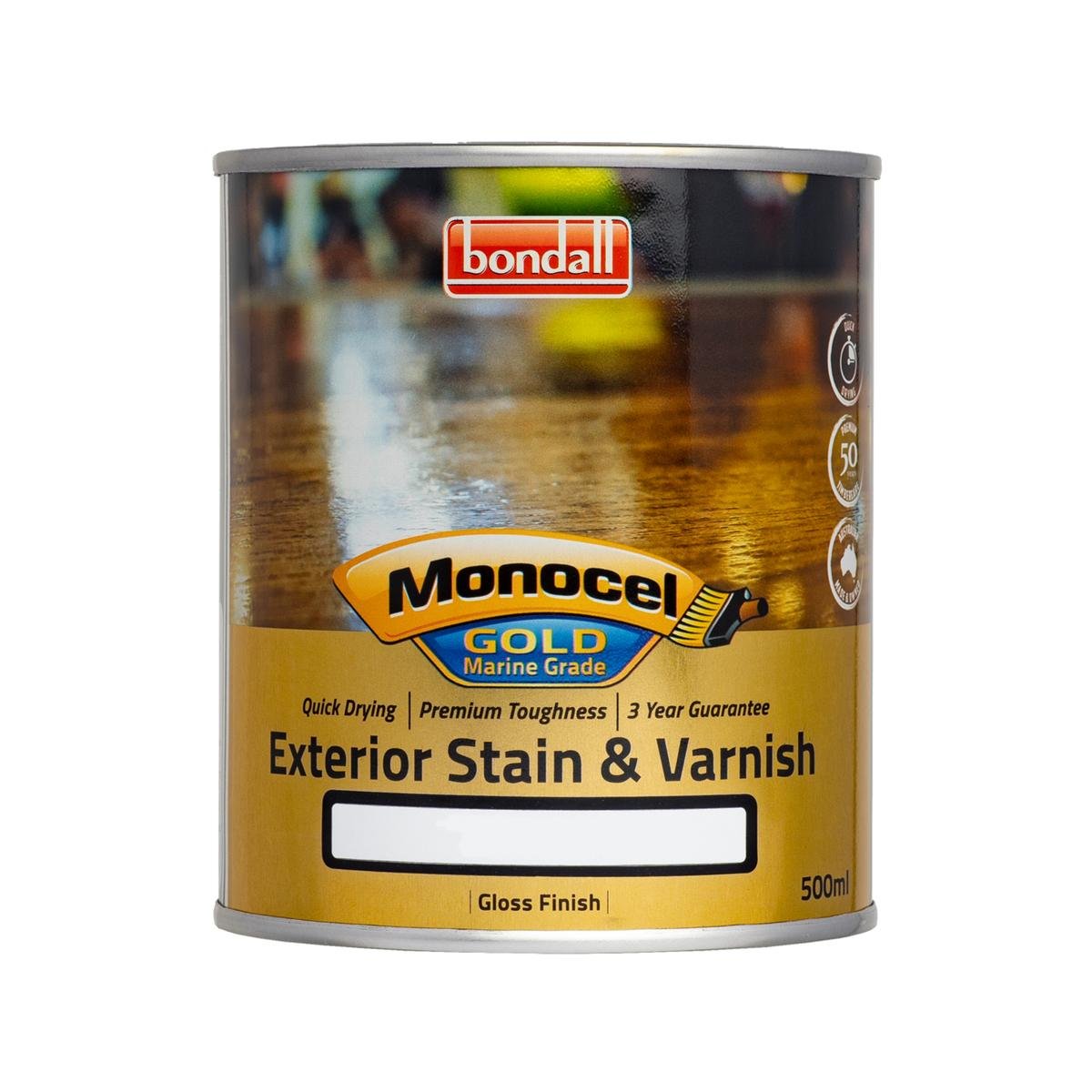 Bondall 500ml Cedar Monocel Gold Marine Grade Stain And Varnish - 500ml ...
