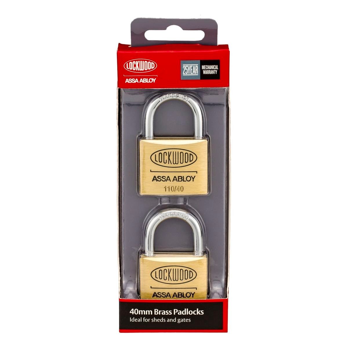 Lockwood 40mm Solid Brass 110 Series Padlock - Bunnings Australia