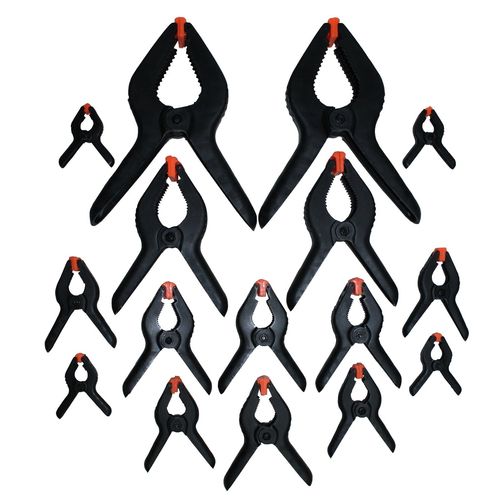 Craftright Assorted Nylon Spring Clamp - 16 Pack - Bunnings Australia
