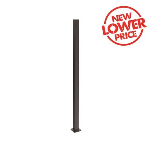 ProtectorAl 50 x 50 x 1600mm Black Aluminium Pool And Garden Flanged ...