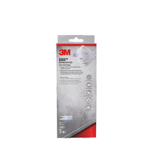 3M Aura Particulate Respirator - 3 Pack - Bunnings Australia
