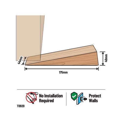 Adoored Large Light Timber Door Wedge - Bunnings Australia