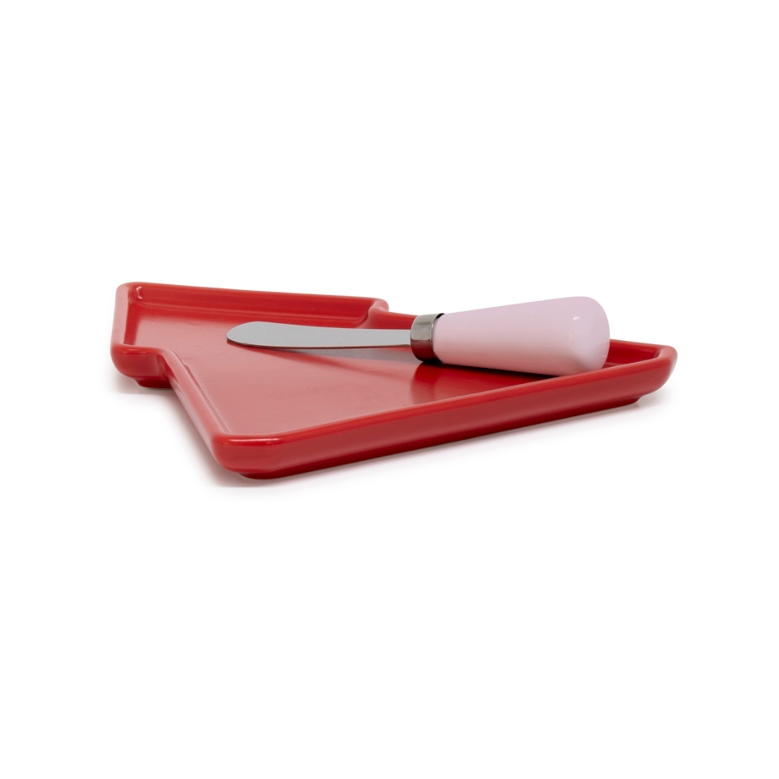 Kringle Tree Plate & Spreader 17.5 x 20cm - Red - Bunnings Australia