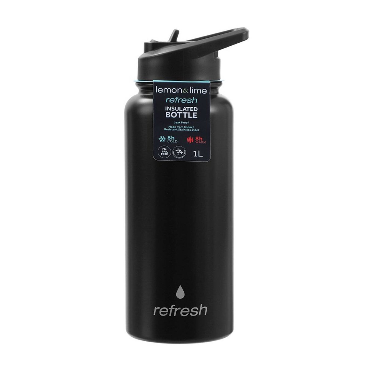 Lemon & Lime Refresh 1L Insulated Bottle w/ Straw - Assorted - Bunnings ...
