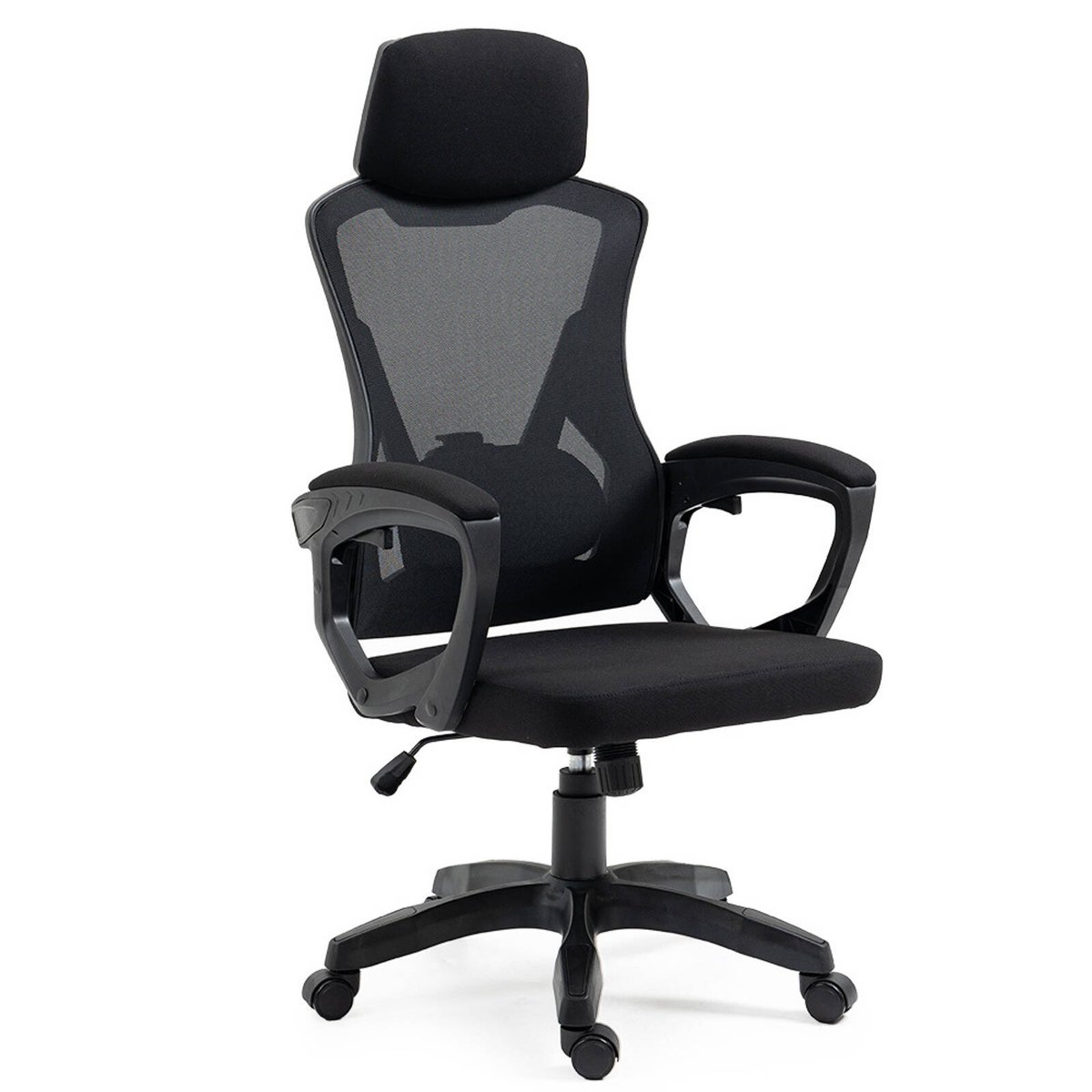 FORTIA Ergonomic Office Chair, Height Adjustable Lumbar Support, Black ...