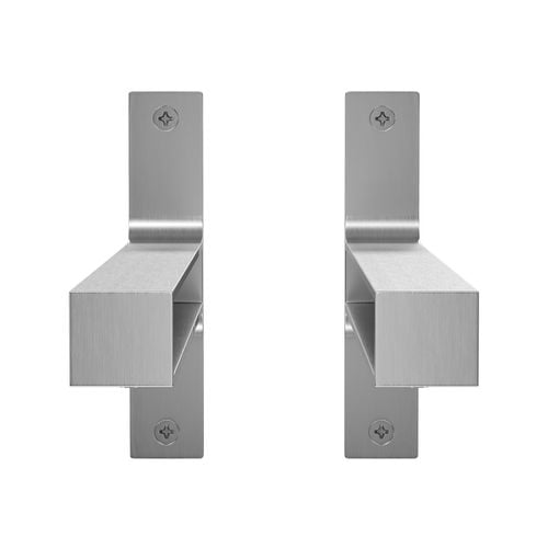 Flexi Storage Decorative Shelving 200mm Brushed Aluminium Shelf End ...