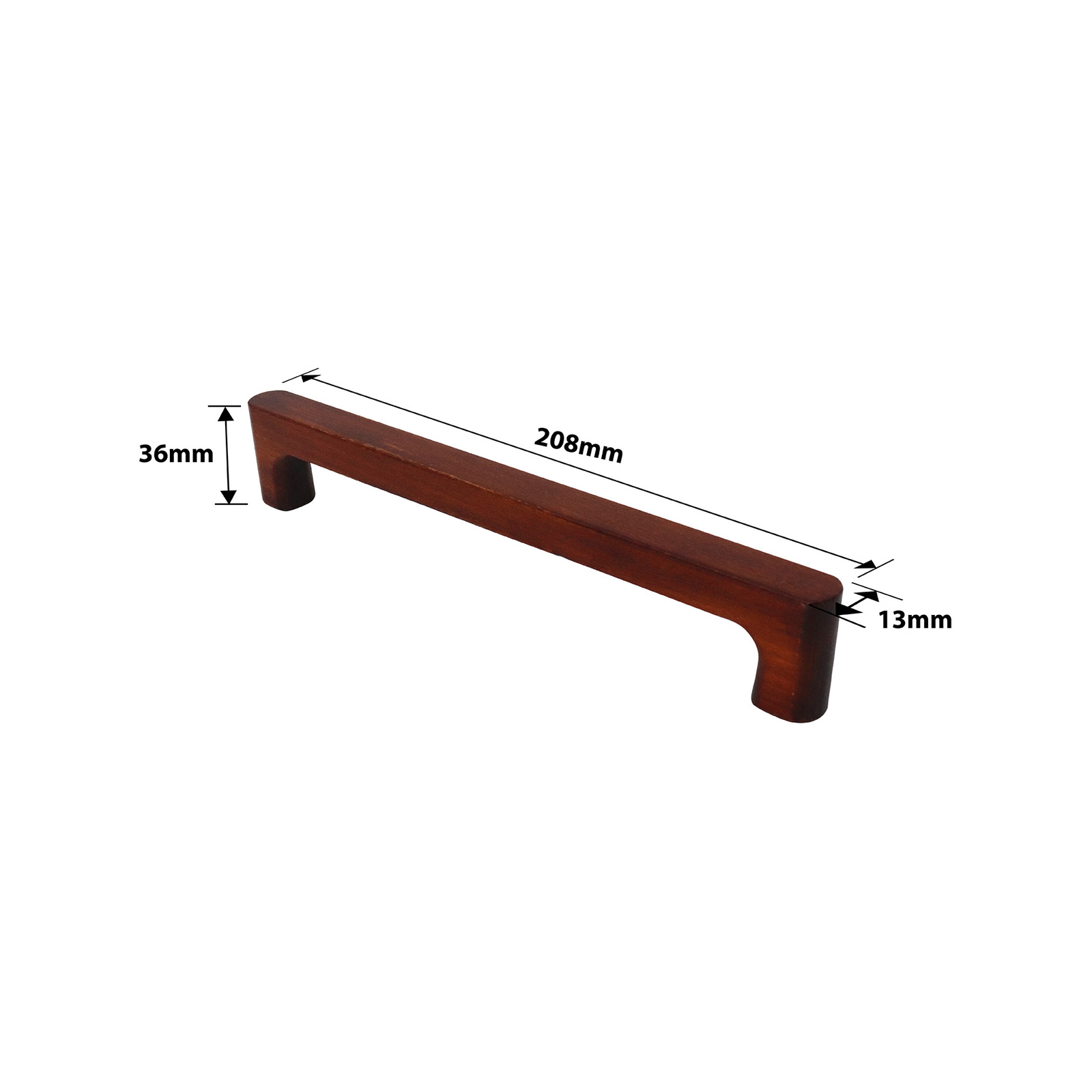 Adoored 208mm Walnut Timber Drawer Pull - Bunnings Australia