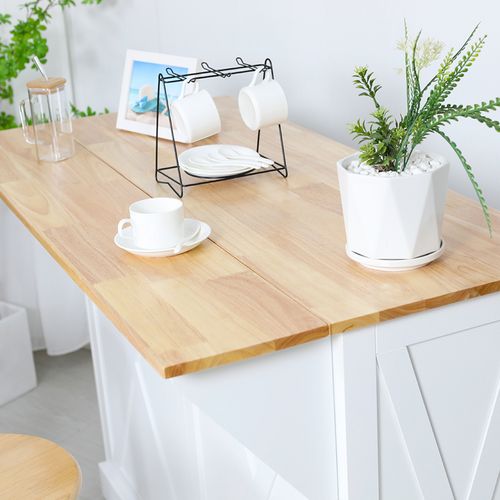 Norman Kitchen Bar Island On Wheels Drop Leaf Bench Table Buffet Cart ...