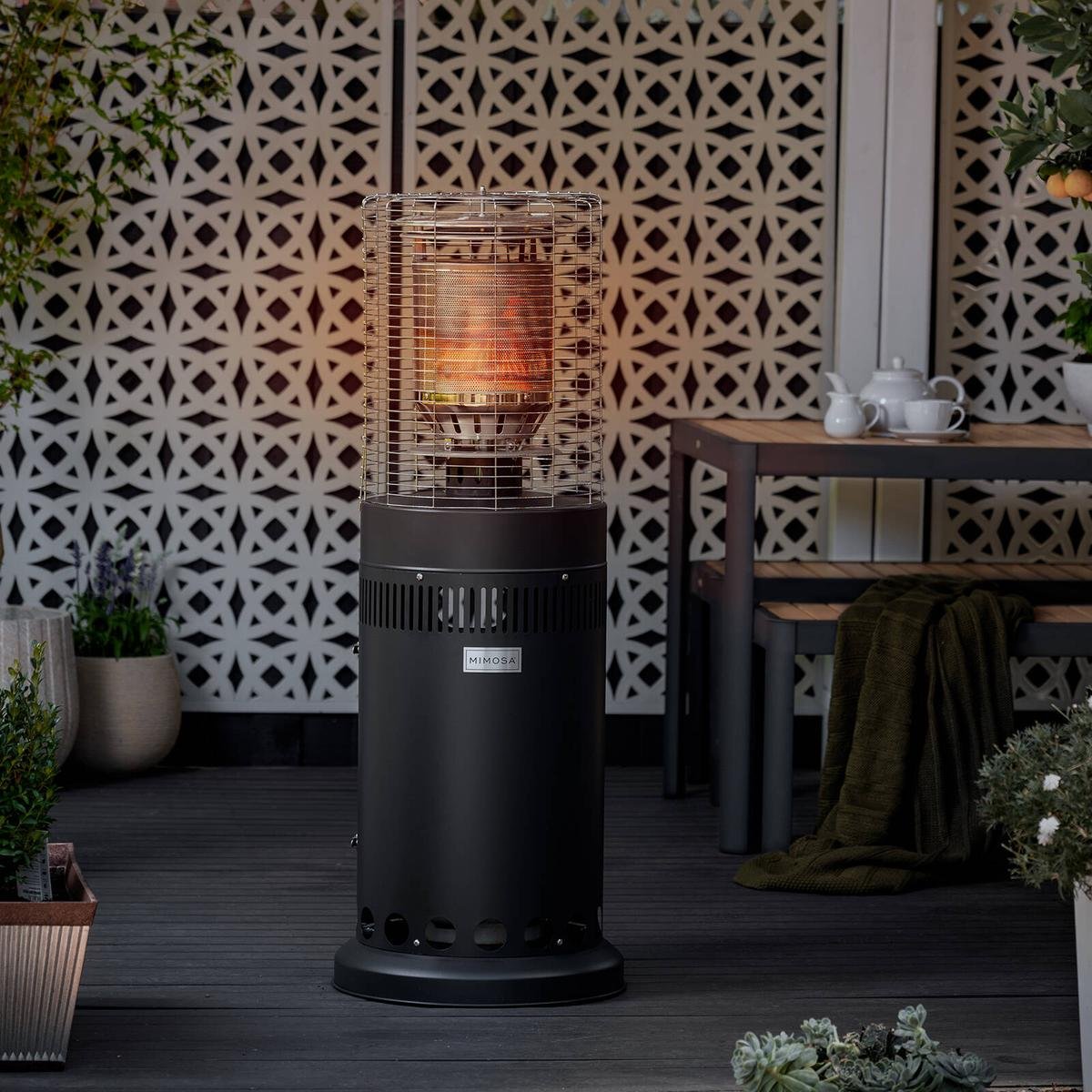 Mimosa Charcoal Outdoor Area Gas Heater - Bunnings Australia