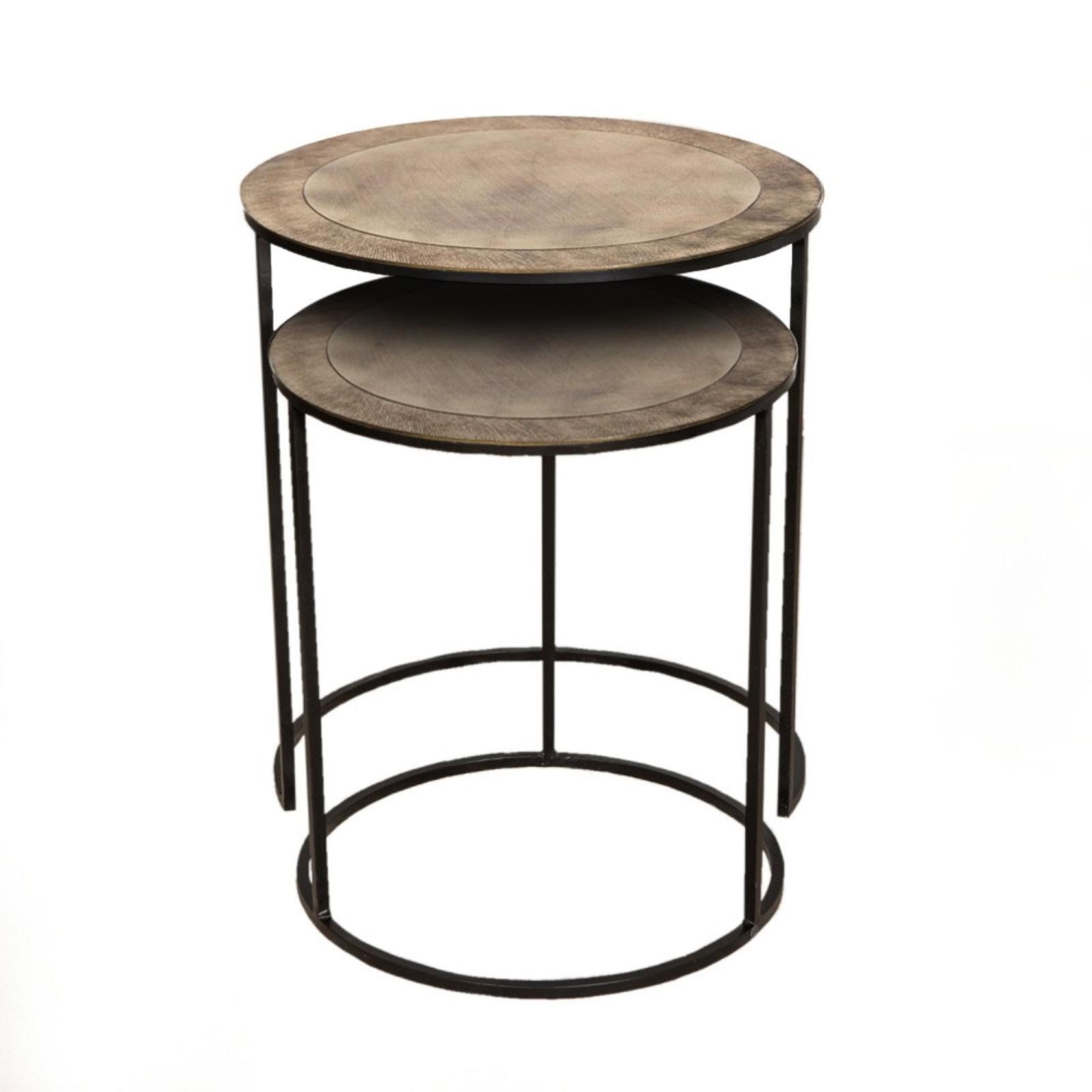 Set of 2 SSH COLLECTION Philip 41 and 49cm Wide Nesting Side Tables ...