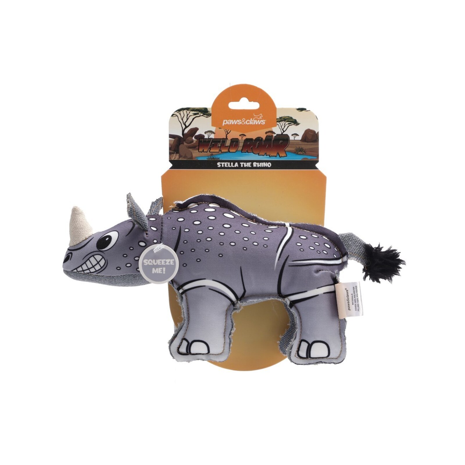 Paws & Claws 26cm Wild Roar Animalz Oxford Dog/Pet Toy Assorted ...