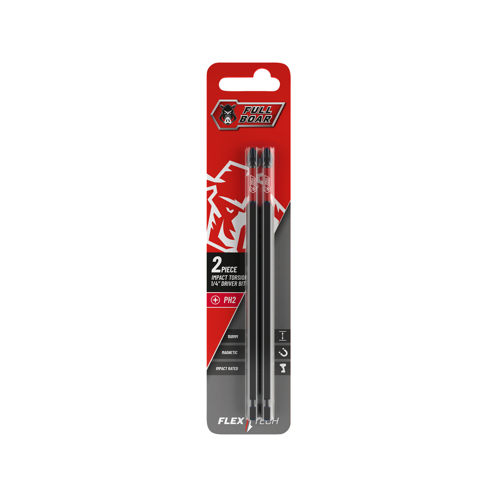 Full Boar PH2 x 150mm Impact Torsion Bit - 2 Pack - Bunnings Australia