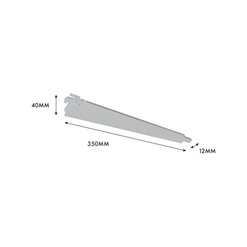 Flexi Storage Home Solutions 350mm White Double Slot Wire Shelf Bracket ...