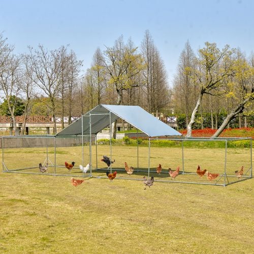 Costway Large Walk-in Chicken Coop Farm 7x2x1.95M - Bunnings Australia