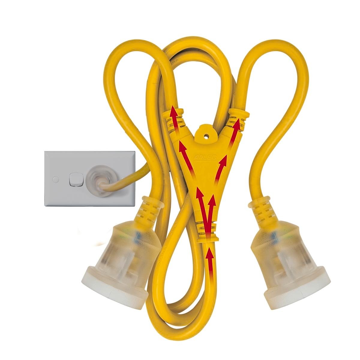 Arlec 1.8m Dual Split Heavy Duty Extension Lead - Bunnings New Zealand