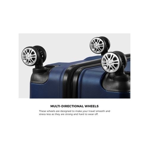 Mazam 3PCS Luggage Suitcase Set TSA Lock Navy - Bunnings Australia